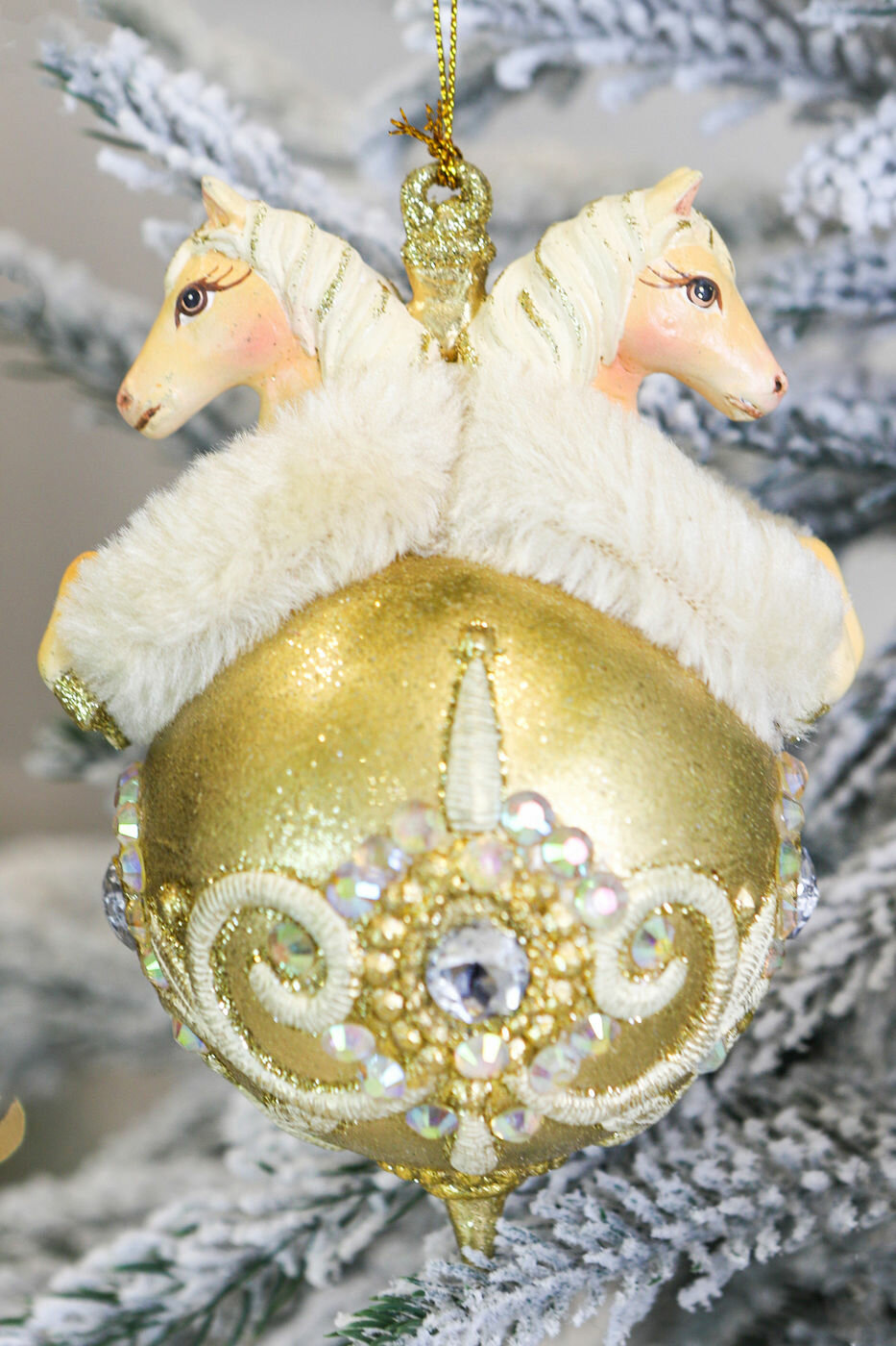 Ёлочная игрушка золотой аллюр, полистоун, 14 см, Goodwill B87204-2