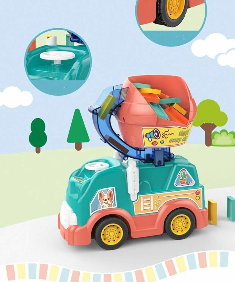 Автоматический поезд Домино для детей, Игрушки для укладки доминошек в подарки на день рождения