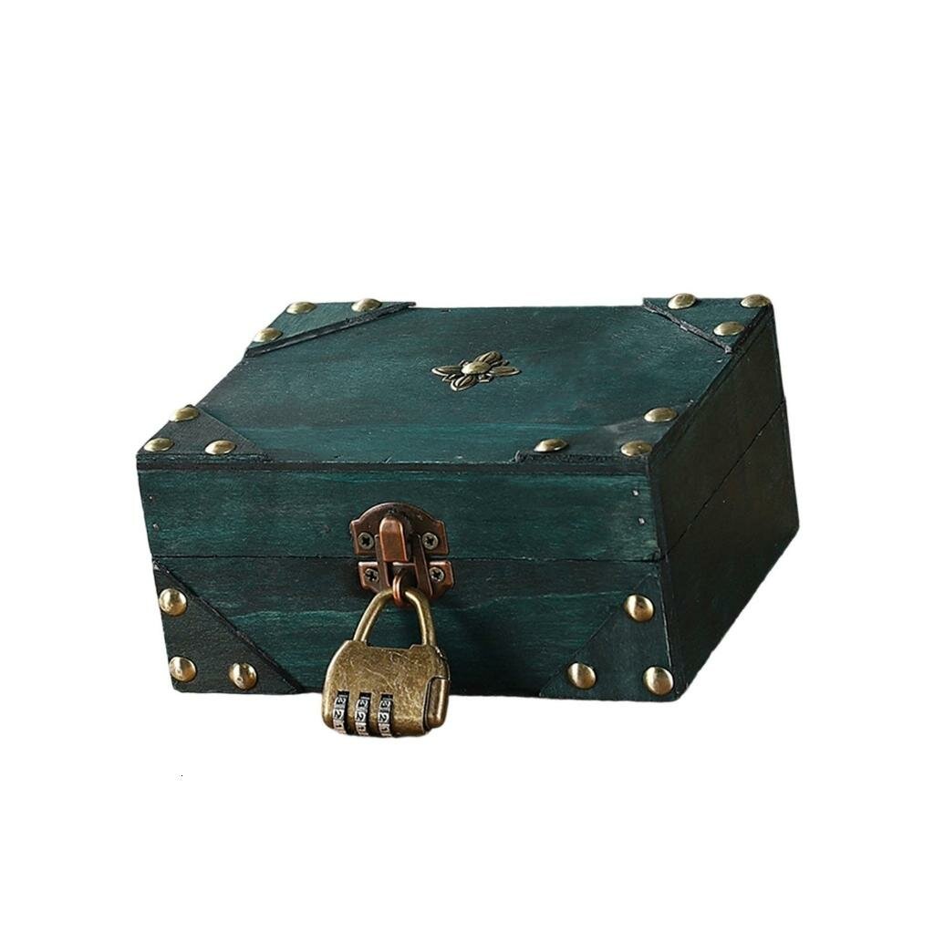 Деревянный дорожный сундук, Изумрудный плюс ретро-футболка