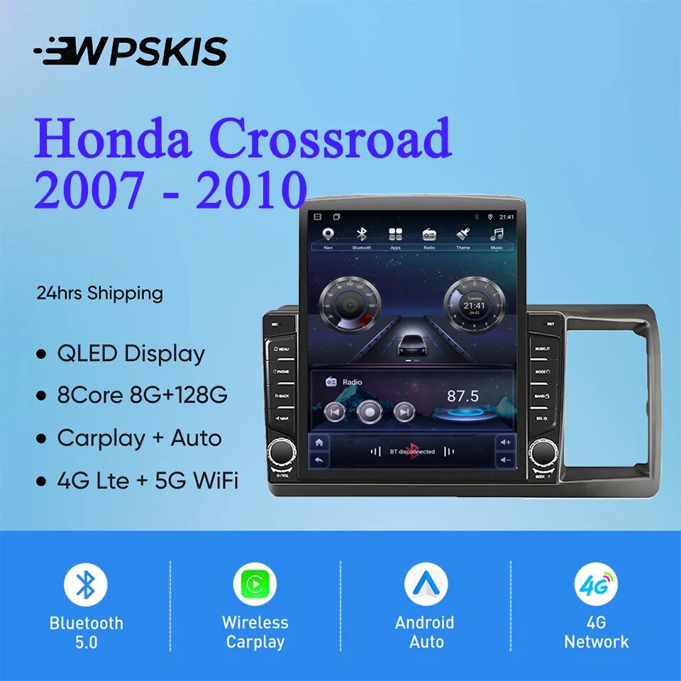 8-ядерный 8G + 128G Carplay авто радио аудио стерео магнитофон HU головное устройство для Honda Crossroad 2007-2010 GPS DVD кассета 14.0 4G 64G 8Core