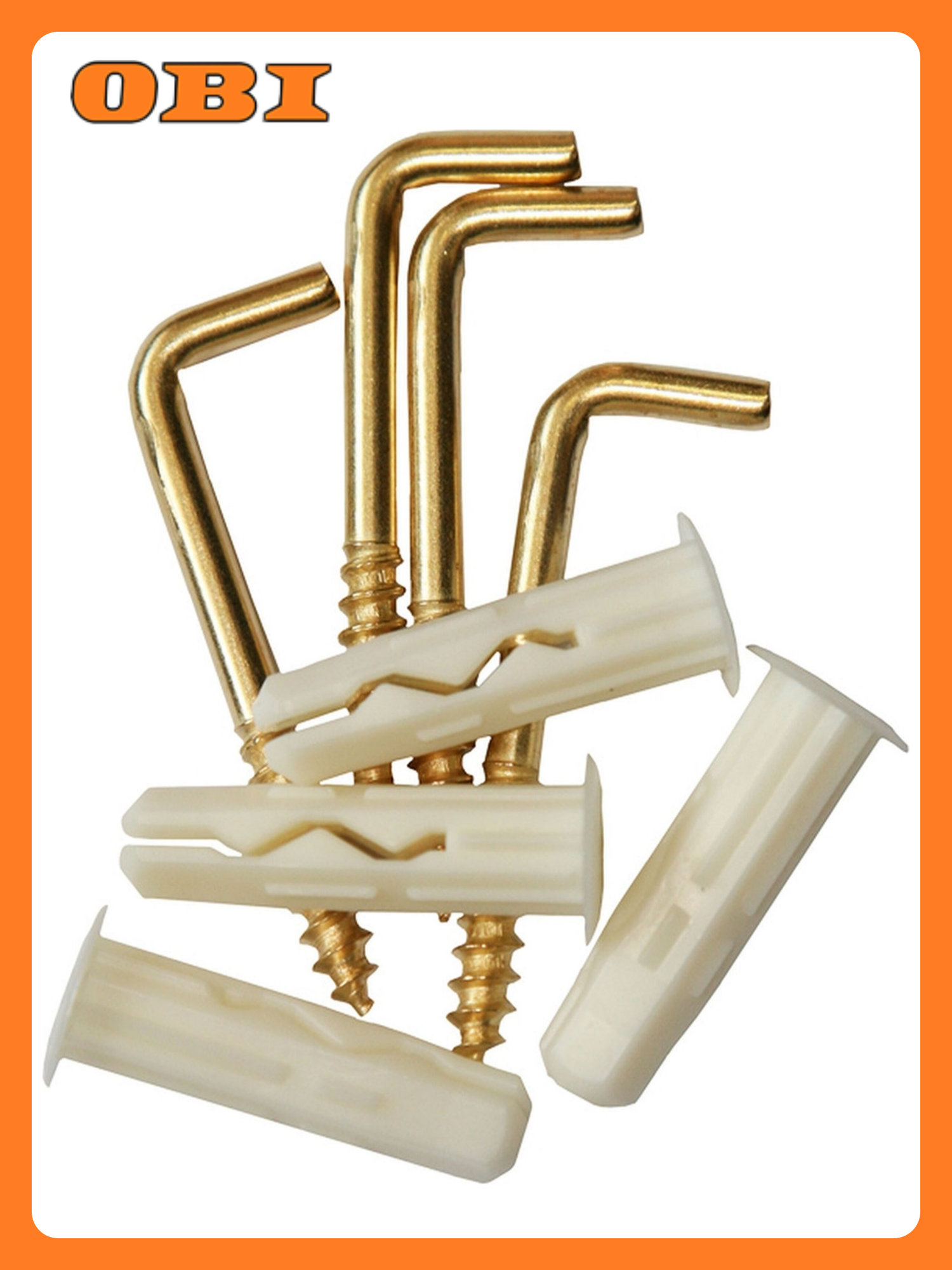 Дюбель европартнер MULTI 6x25 мм с крюк-шурупом 3х30 мм 4 шт