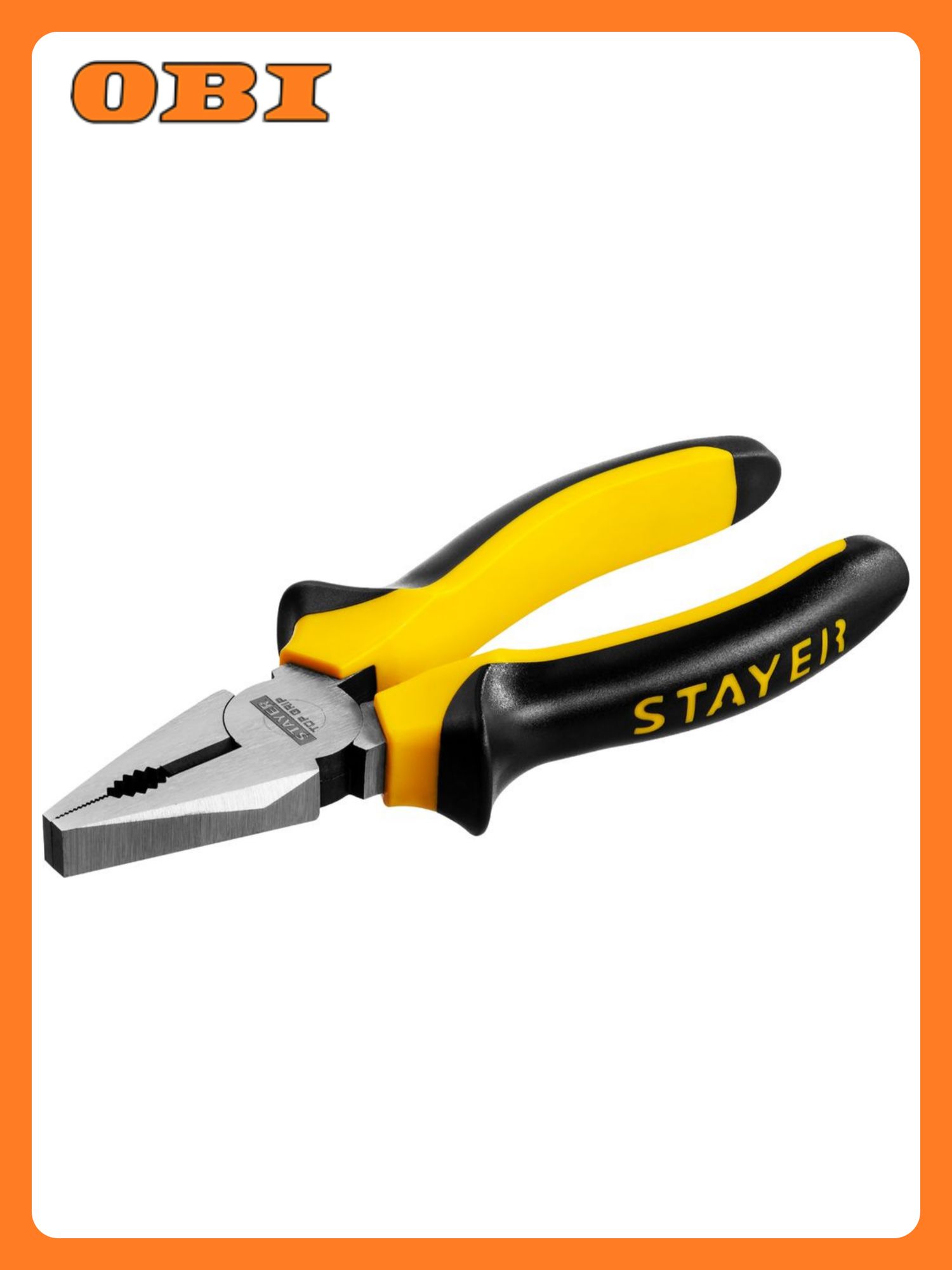 Плоскогубцы STAYER, комбинированные, 160мм, маслобензостойкие, жёлто-чёрные