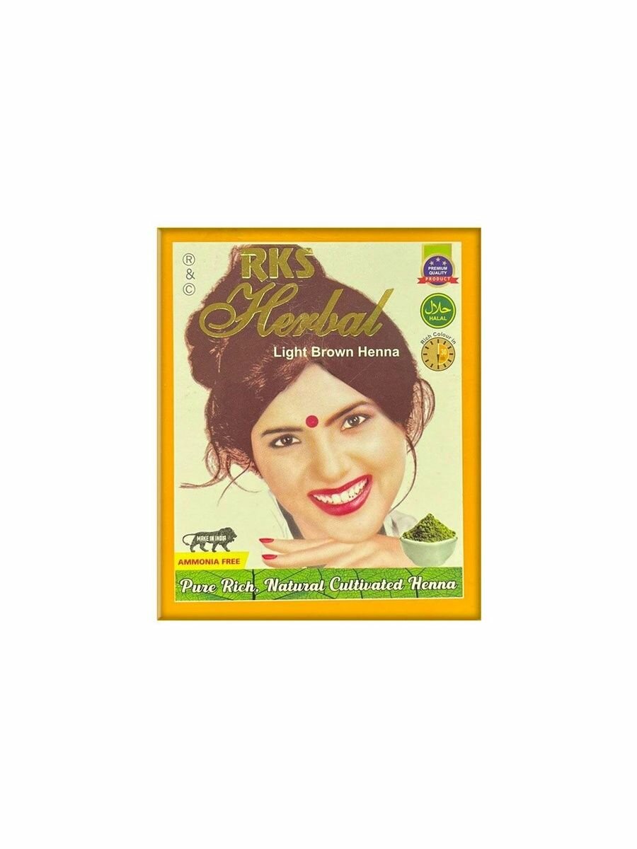 Хна для волос Светло-Коричневый / Herbal Henna Light Brown 6 пак по 10 гр