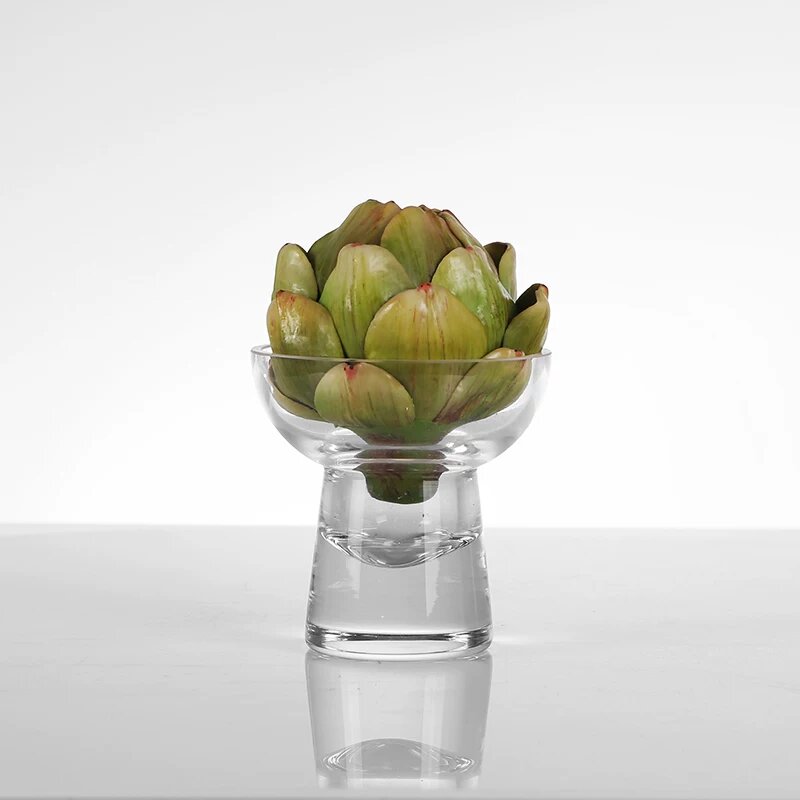 Новая современная минималистичная стеклянная ваза в китайском стиле с искусственным зеленым растением-бонсай (ананас)