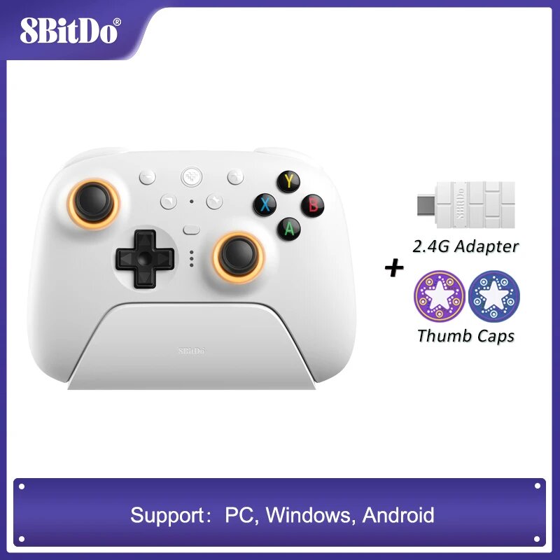 Беспроводной геймпад 8BitDo Ultimate 2 с зарядной док-станцией White
