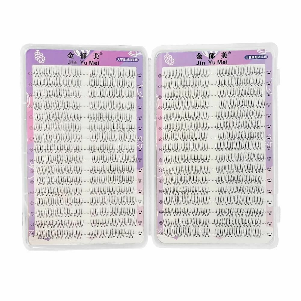 Сегментированные накладные ресницы U-образные раздельные волоски в стиле к-поп группы, натуральный эффект и легкое нанесение