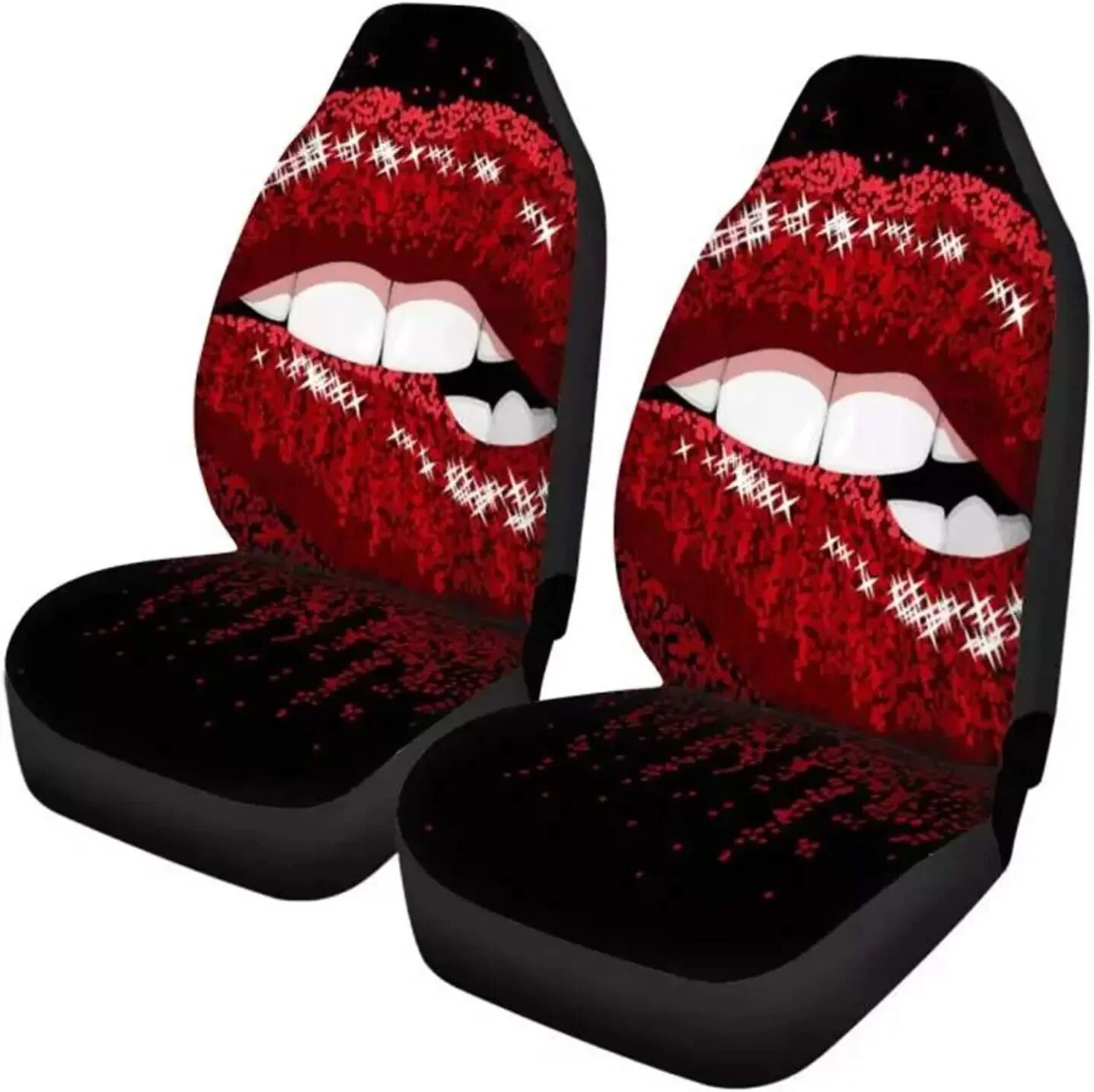 Автомобильные Чехлы На Сиденья, 2 предмета, защита передних сидений Ван Гога, дизайн звездной ночи, Нескользящие, из полиэстера, тянущиеся, для тяжелых условий эксплуатации 4
