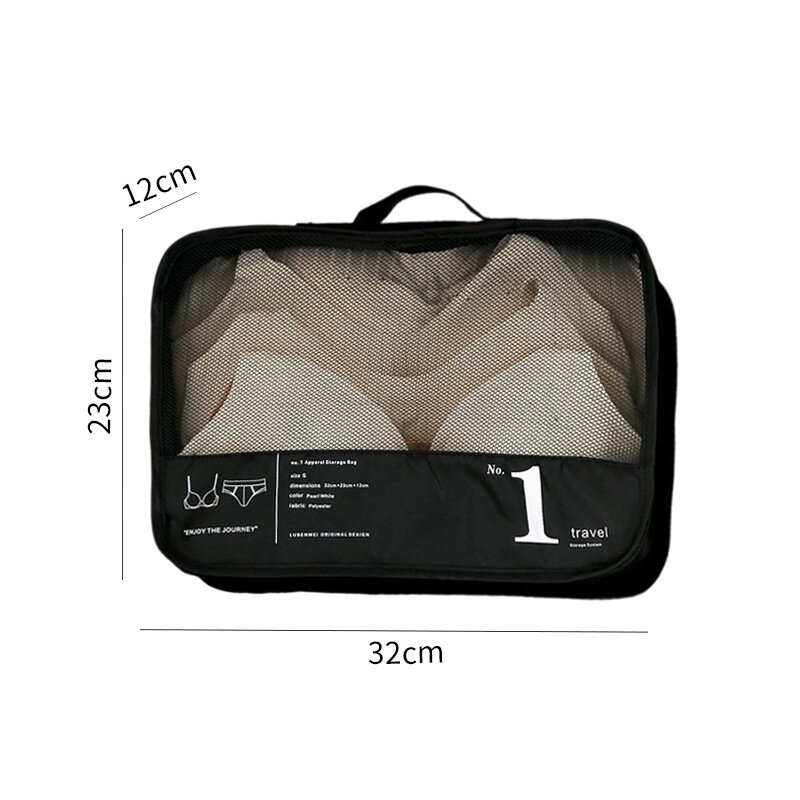 Дорожная компрессионная сумка для хранения, костюм из шести предметов, сумка для организации и упаковки одежды,