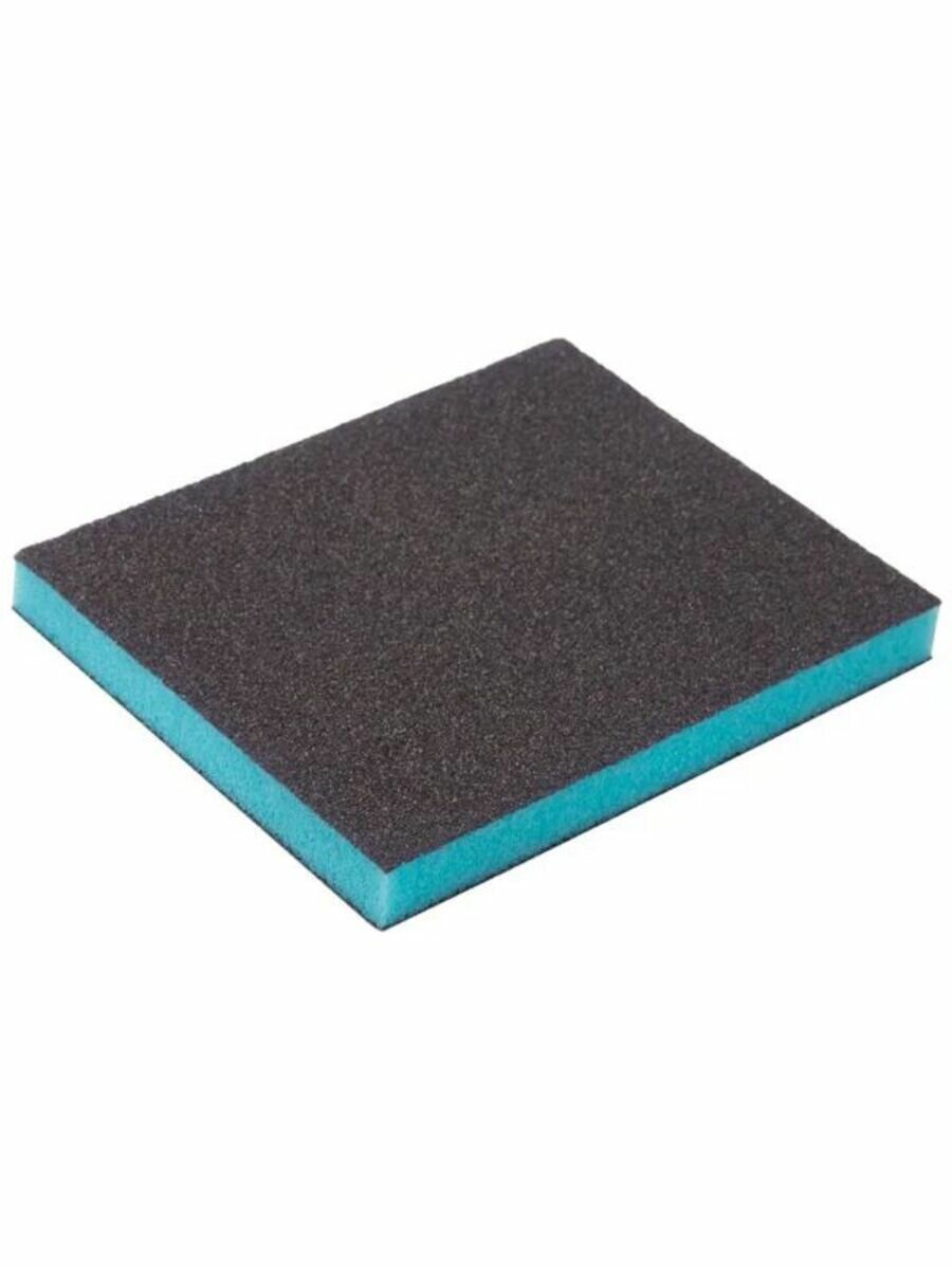 Губка шлифовальная 2-х сторонняя на мягкой полиуретановой основе Sponge Pads Blue 120x98x13 мм, P80 Hanko sp-pad_bl12098138