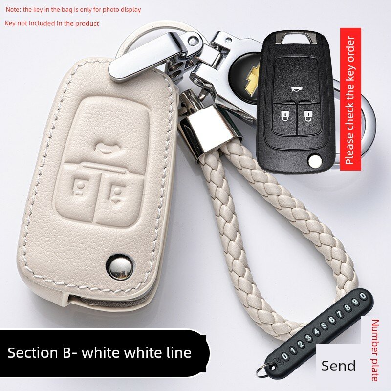 Ключевой брелок для Chevrolet Cruze 2020-2024 с складным тройным кнопкой, слоновая кость, аксессуар для ключа