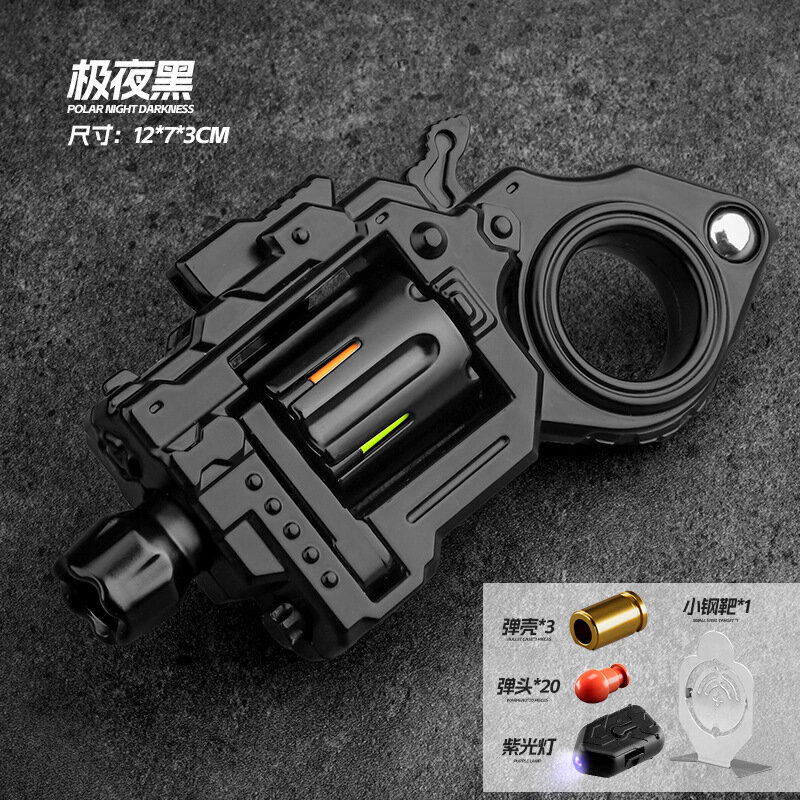 2026 Новейший кросс-бордерный сплав револьвер мини-агент правоохранительная мягкая пуля пистолет выброс игрушка для мальчиков модель оптом