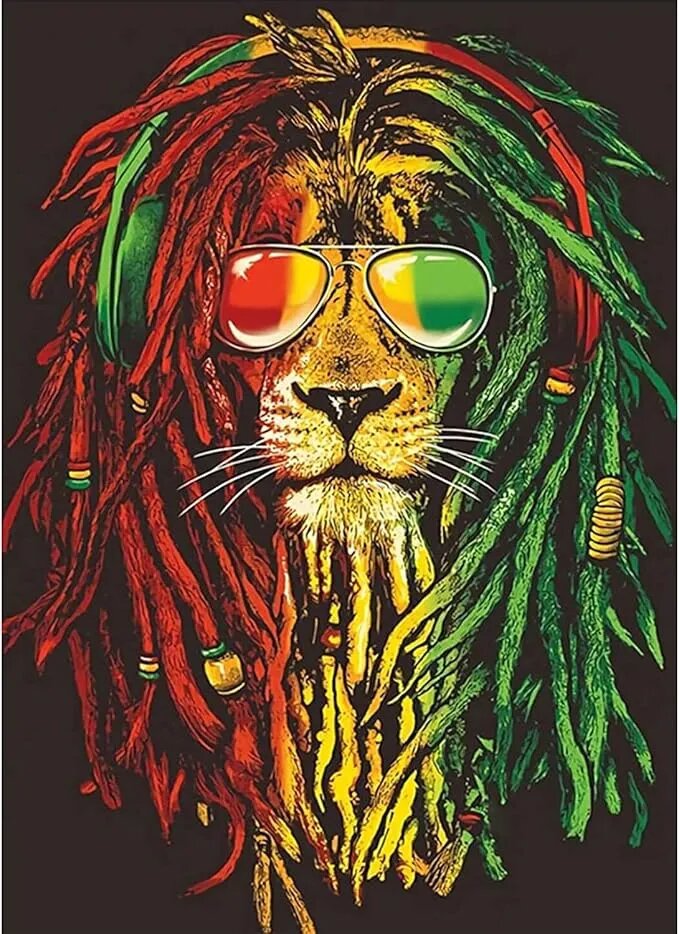 Алмазная Картина "Лев" 40х50 См Алмазная Вышивка / Картина Стразами Подарков