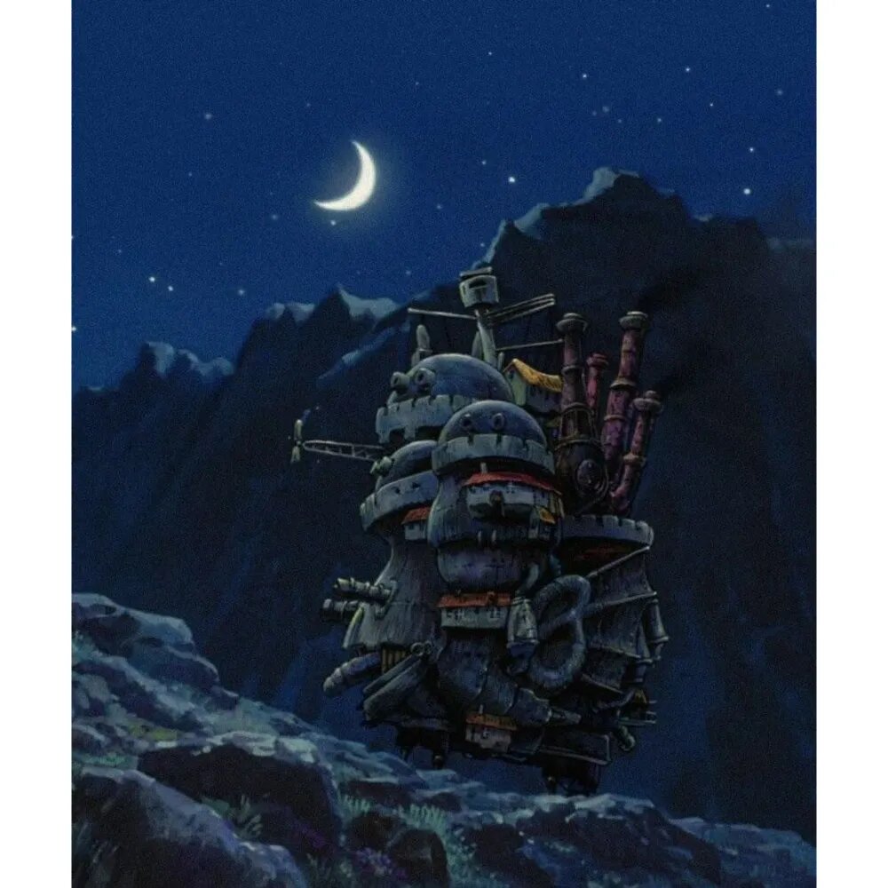 Алмазная Мозаика "Ходячий Замок" 40х50 См Алмазная Вышивка / Картина Стразами Подарков / Украшения