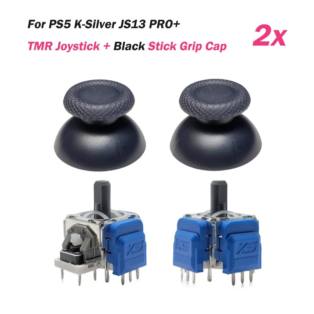 2/10 шт. K-SILVER JS13 Pro + TMR электромагнитный джойстик для PS5 Anti-Drift 3D аналоговый прочный джойстик аналоговый джойстик колпачок