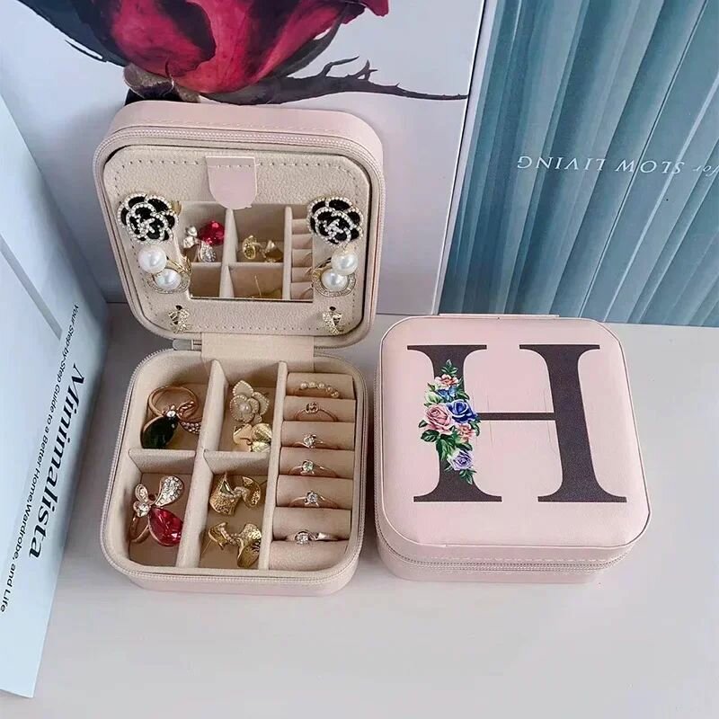 Шкатулка с зеркалом, дорожный органайзер для украшений, 1 шт