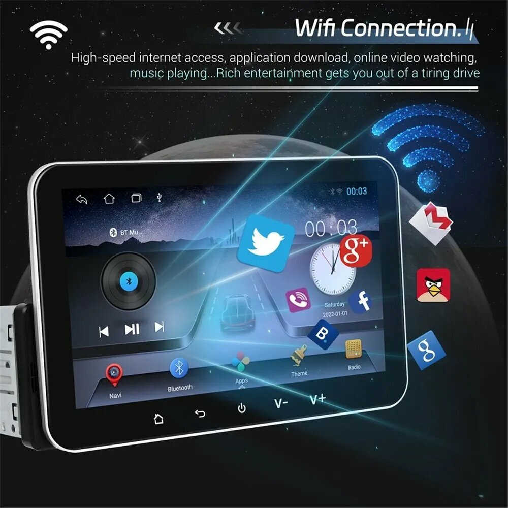 7-дюймовый автомобильный радиоприемник Android 2G+32G, мультимедийный плеер 1 Din, беспроводной Carplay, авто, WIFI, Bluetooth, FM-стерео