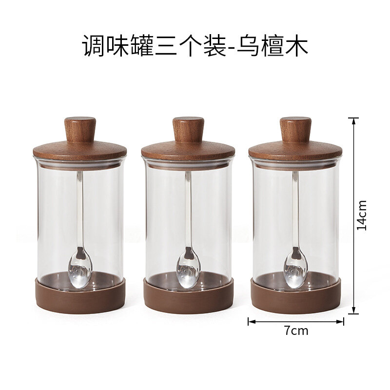 Набор влагонепроницаемых банок для специй для начинающих, для домашней кухни, комбинированные бутылки и банки для специй, стеклянная подставка для хранения соли и приправ.