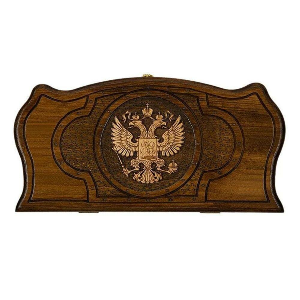 Нарды резные Командирские 40 х 40 см бук Армения 62503 Mirzoyan