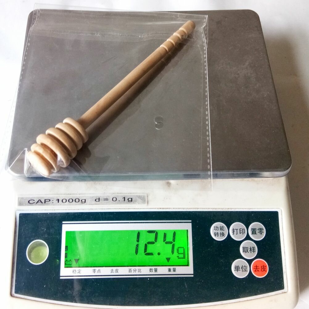 Деревянная ложка для меда с длинной ручкой, ложка для меда, кухонный инструмент (1 шт.)