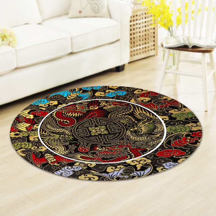 Коврик круглый магический круг с 3D печатью для спальни, прикроватный коврик, коврик для гостиной, коврик для кофейного стола, коврик для чтения, нескользящий коврик для ног