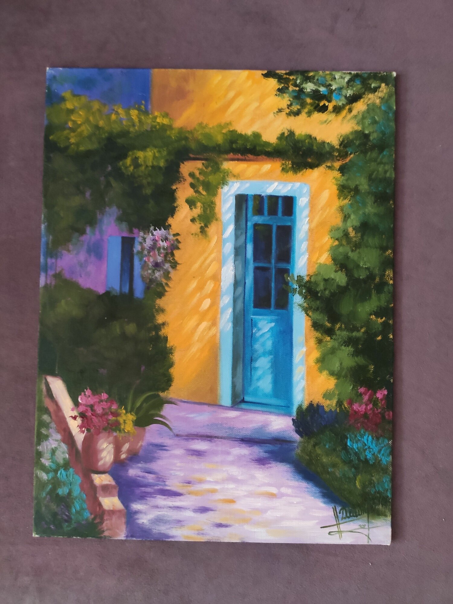 Картина маслом "Солнечный день в Италии" 30х40 см