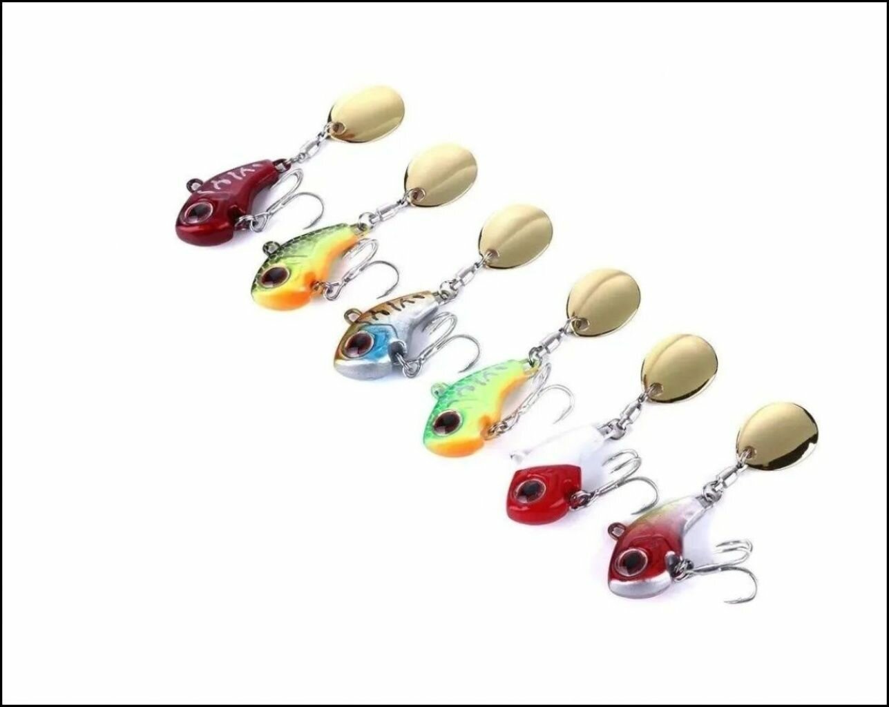 Набор Тейл-спиннер 6 шт 10 гр Блесна для рыбалки, Tail spinner