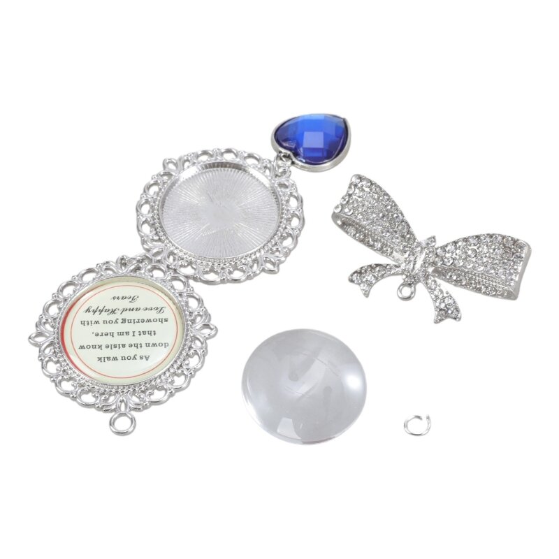 Сделай сам фото подноса для драгоценных камней с бриллиантовой брошью-бантиком