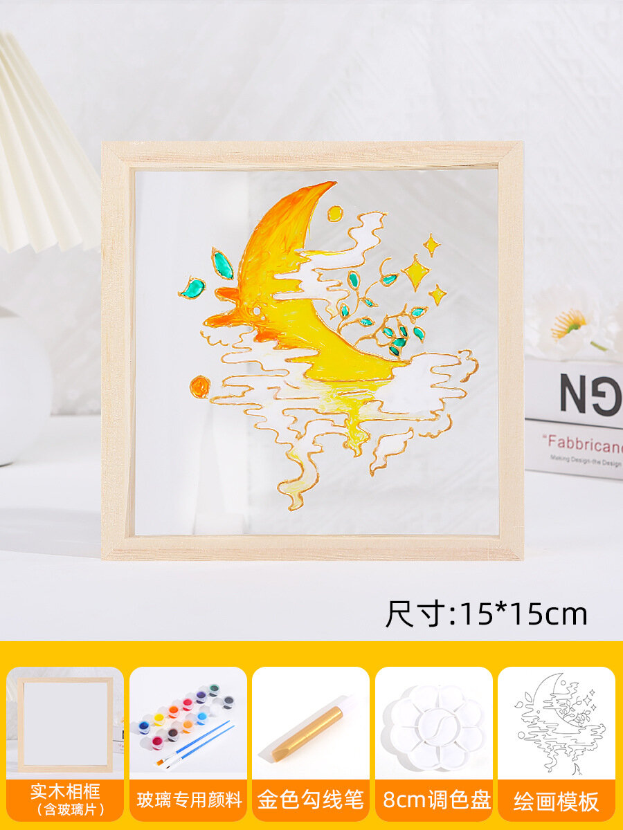 Акриловая прозрачная стеклянная рамка, рамка из массива дерева, детская рамка для рисования в детском саду, DIY, креативные граффити, материалы для рукоделия