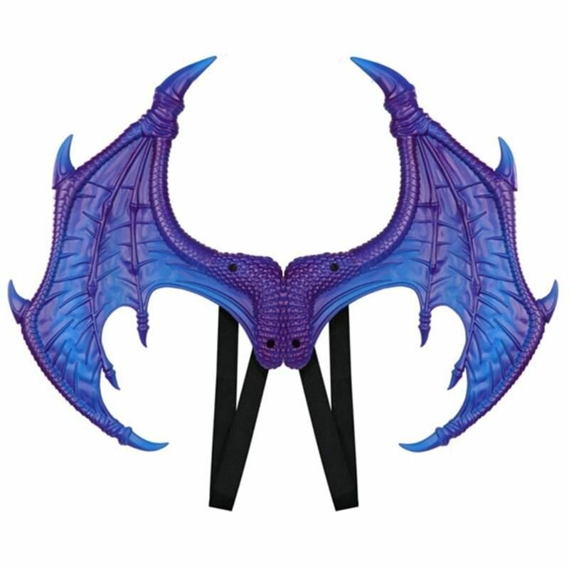 Костюм дракона с крыльями и хвостом для детей на Хэллоуин, - Синий Фиолетовый C