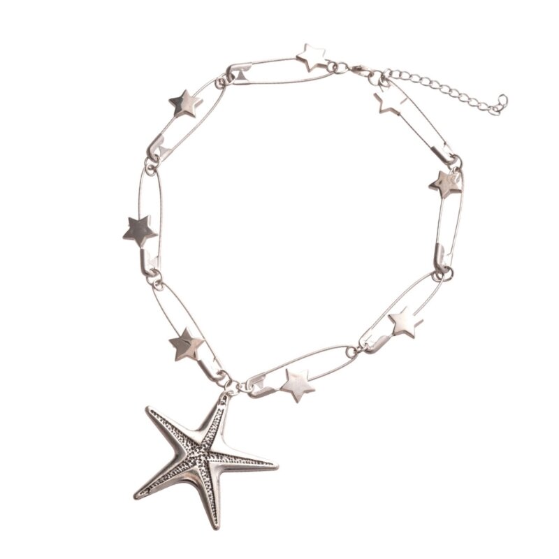 Креативное ожерелье с дикой булавкой в виде звезды