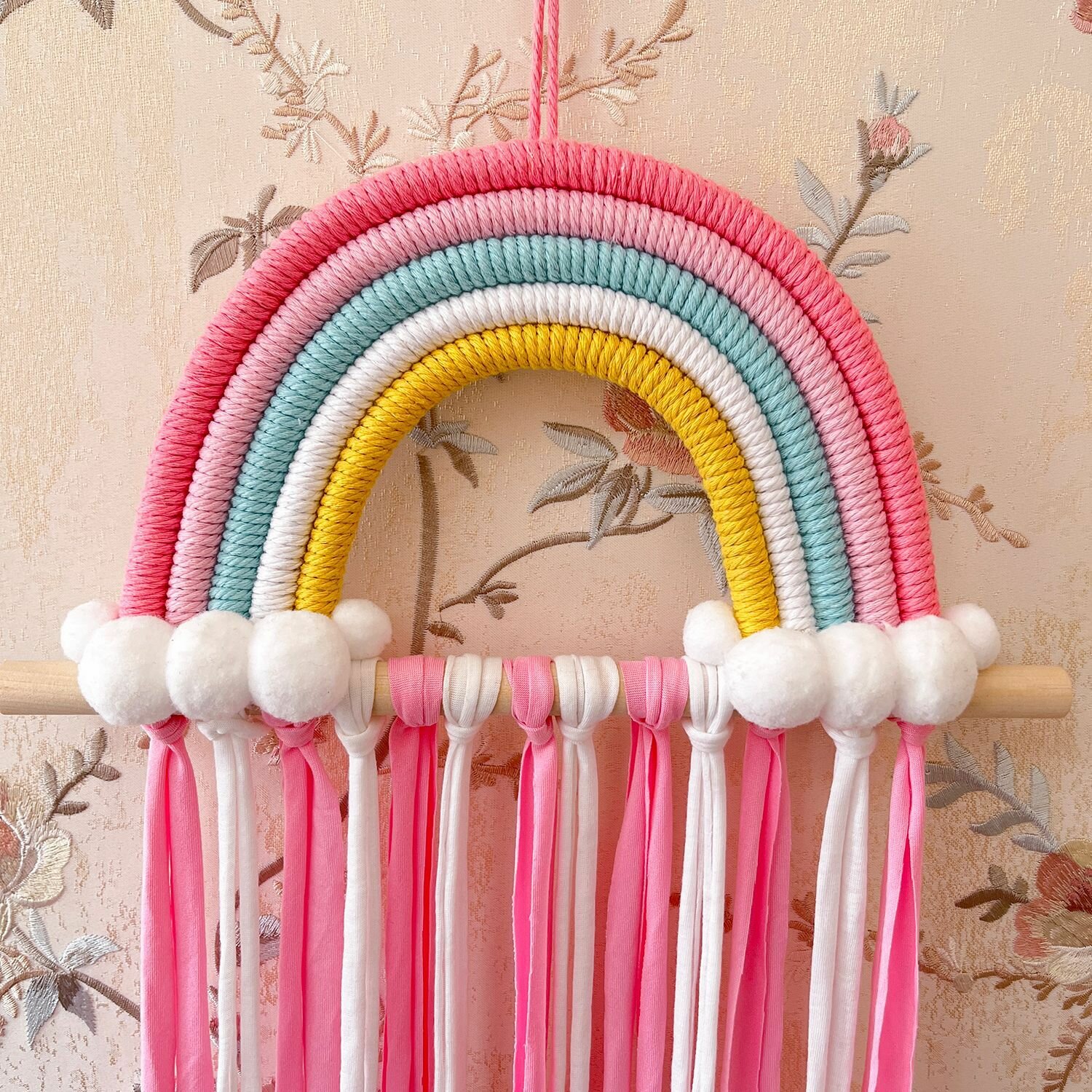 INS декоративный скандинавский стиль плетет радужные детские заколки для волос, аксессуары для хранения с настенным