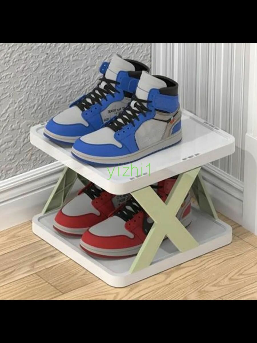 Многоуровневый складной обувной шкаф, съемный шкаф для обуви у двери, 2 уровня