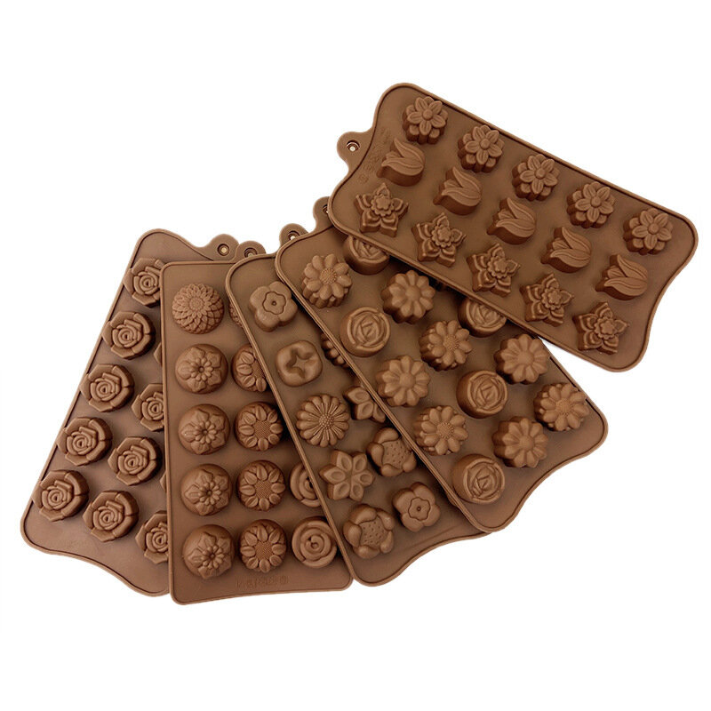 Новый набор силиконовых форм для шоколада в форме цветка, форма для тюльпанов, форма для печенья, форма для фондана, форма для выпечки тортов