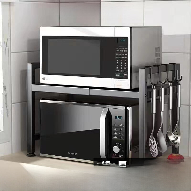 Тумба Для Микроволновки: Расширяемая Полка С Регулируемой Шириной Для Индивидуального Дизайна Кухни - Двухъярусная Система Хранения Для Посуда И Техника, Простая Сборка Без Инструментов