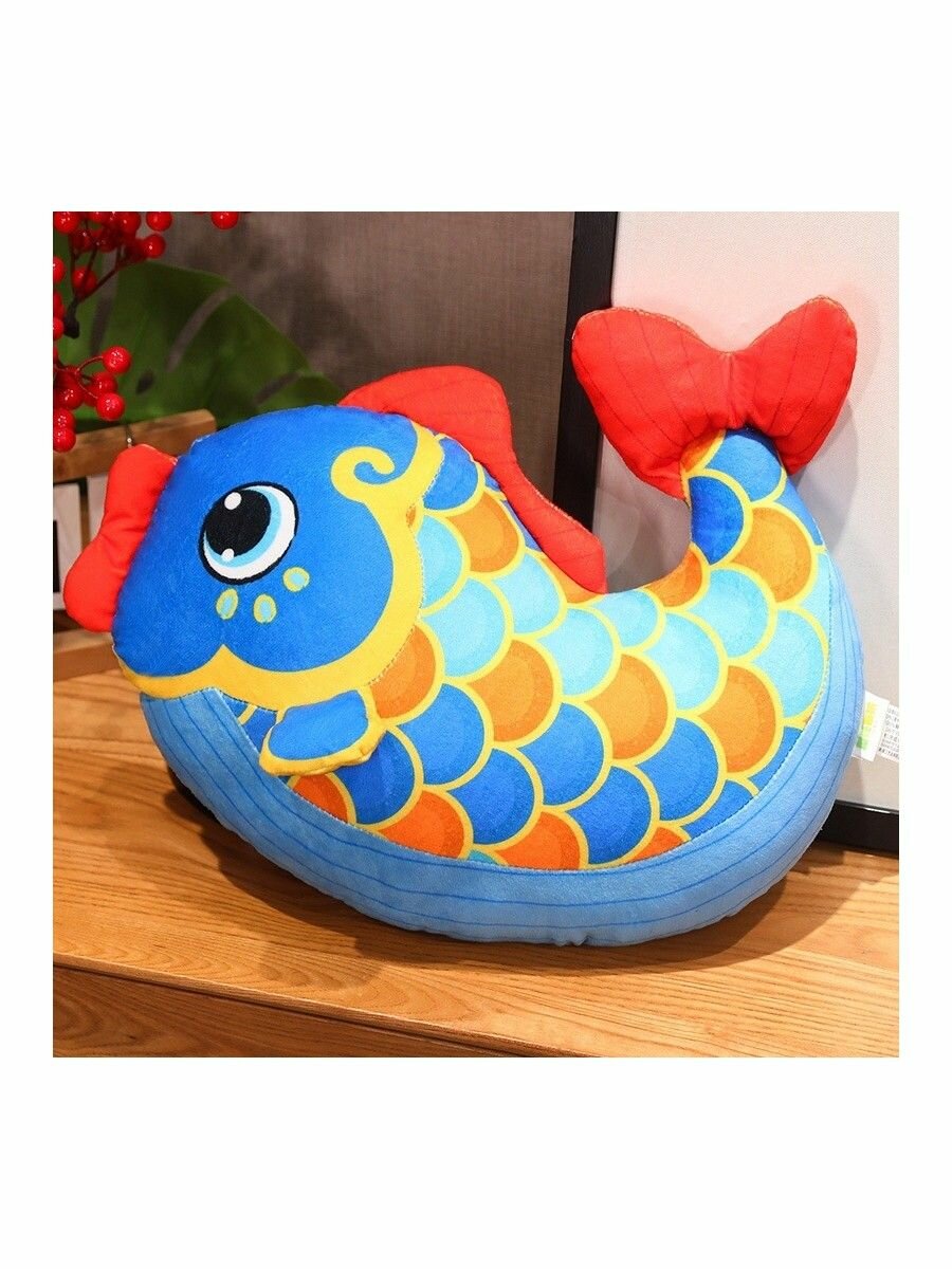 Плюшевая игрушка adorable large koi fish, синий, 50 см