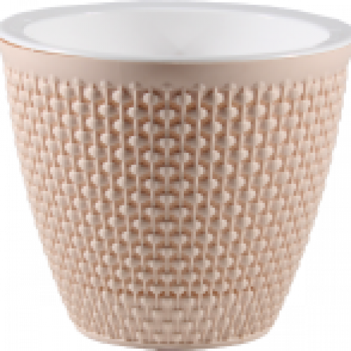 Кашпо ротанг 2.25Л пудровый 170*145 ВМС