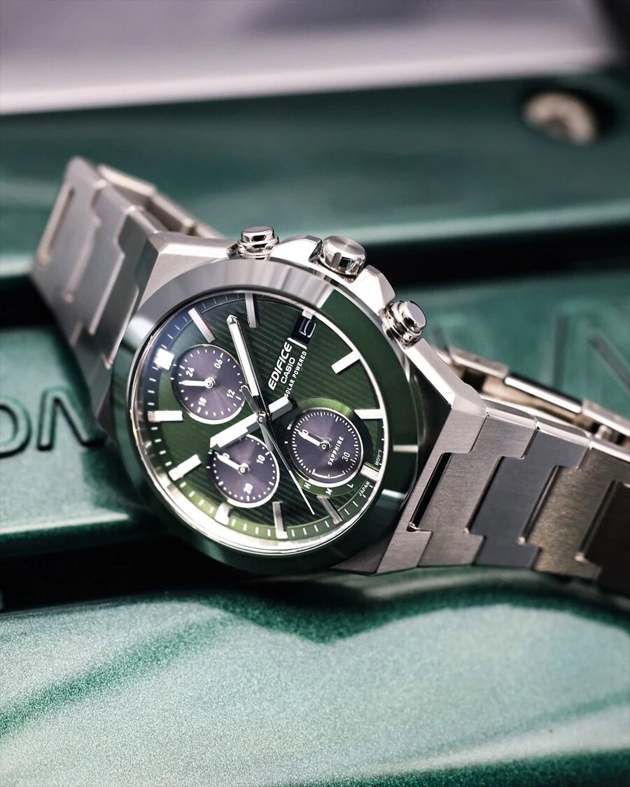 CASIO Edifice, зеленый, — фото 1