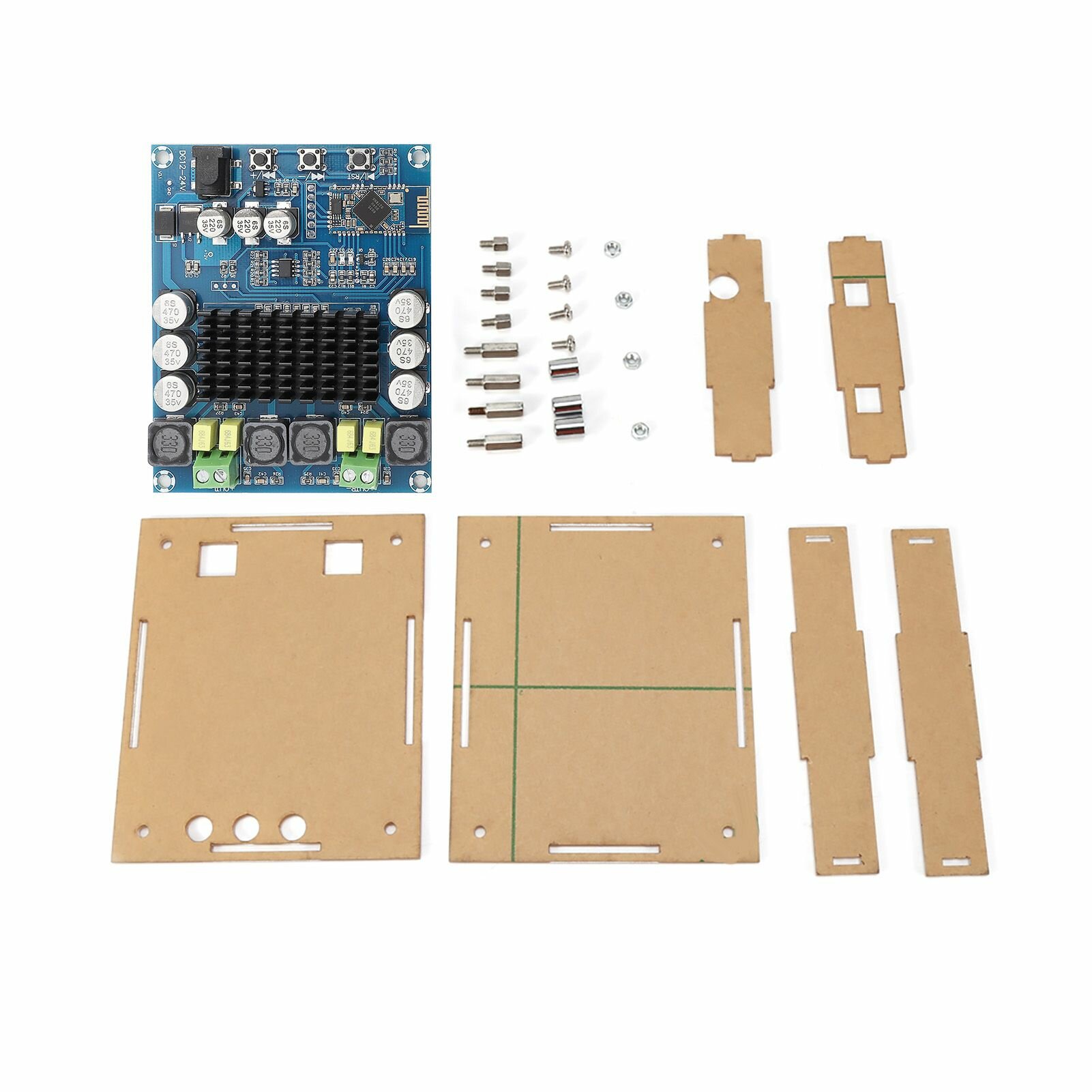 TPA3116D2, Bluetooth 4.0, двухканальный аудиоусилитель, 120 Вт + 120 Вт, акриловый корпус