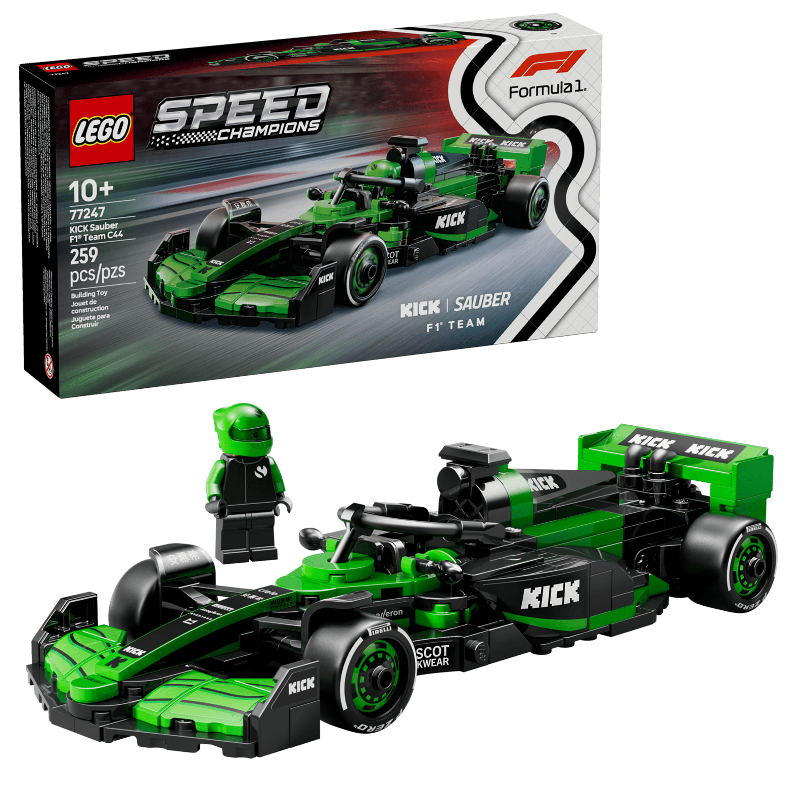 Конструктор LEGO Speed Champions 77247 Команда Kick Sauber F1® C44, 259 дет.