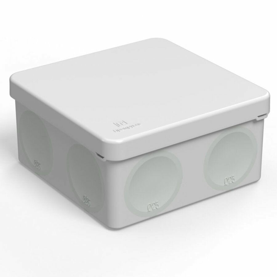 Коробка распределительная Промрукав для прямого монтажа, двухкомпонентная, размер 100х100х50 мм, упаковка 66 шт