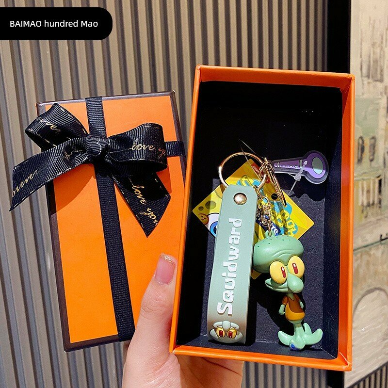 Оригинальный брелок-подвеска «Губка Боб» для ключей, креативный мультяшный брелок для мужчин и женщин, украшение для