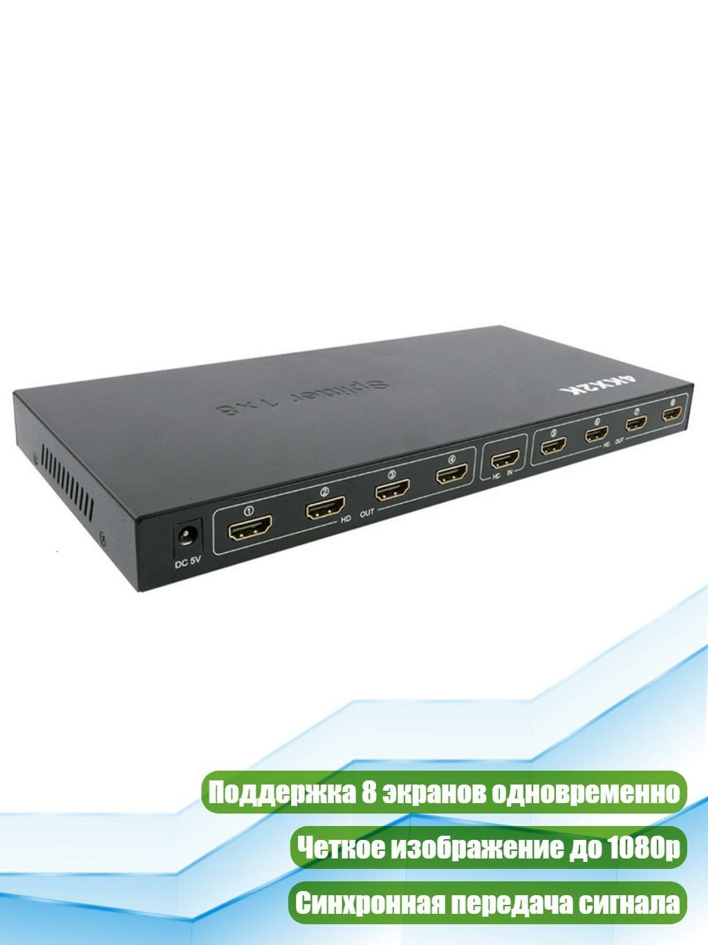 Разветвитель HDMI 2.0 на 8 портов