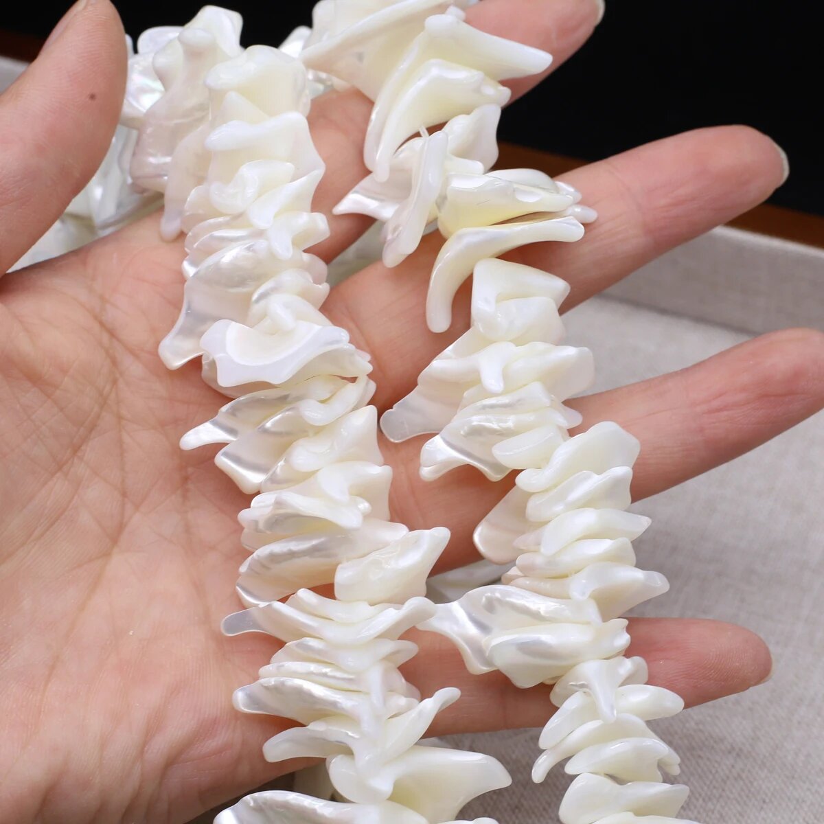 Натуральные белые ракушки для бижутерии