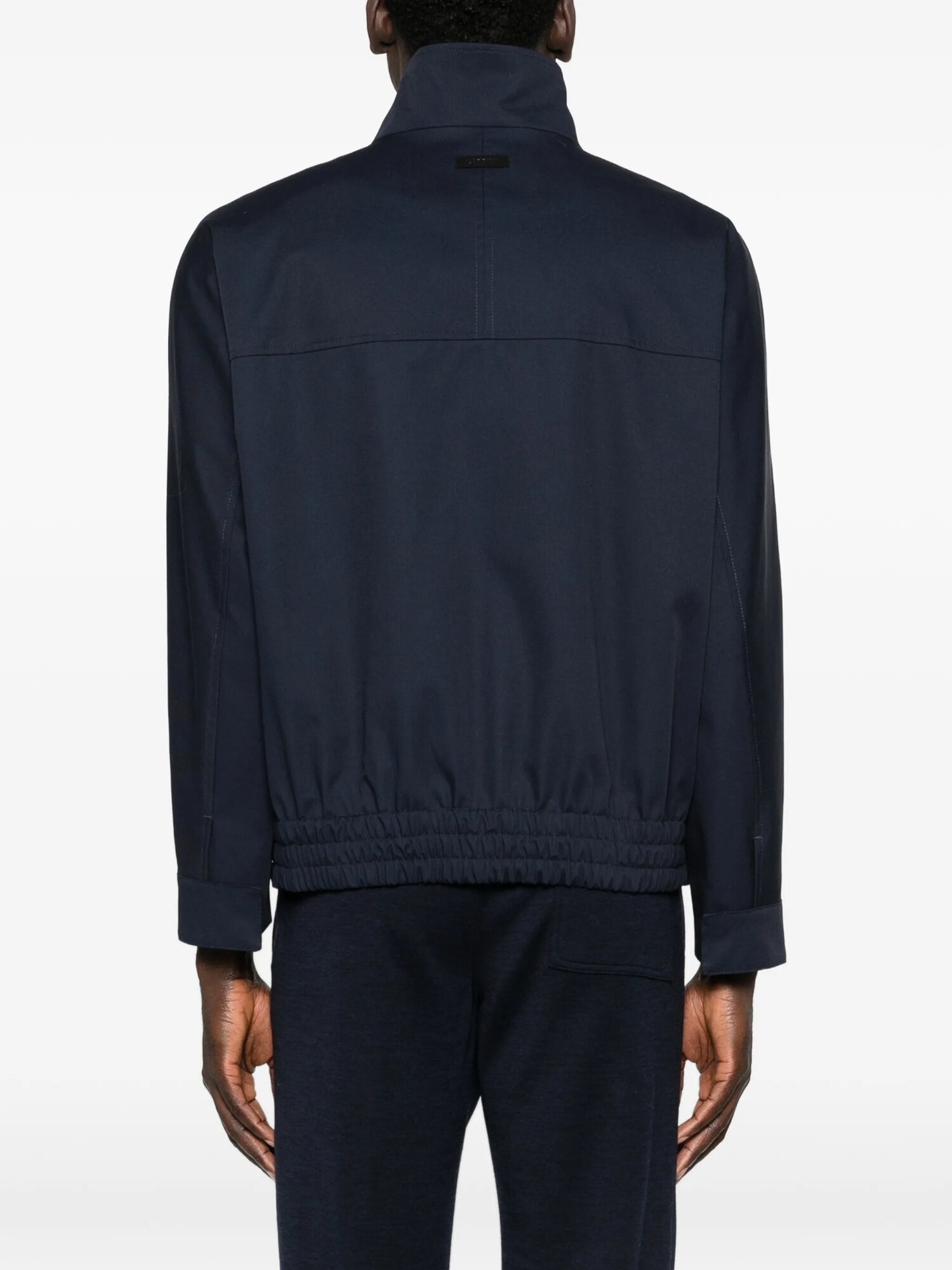Куртка Lardini Elasticated-hem bomber jacket, размер 52, blue — фото 1