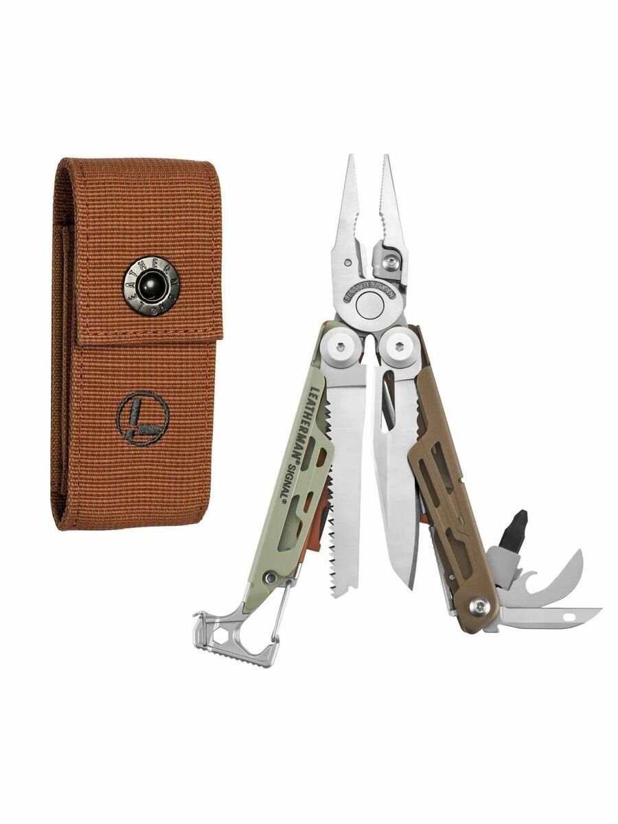 Мультитул LEATHERMAN Signal Mesa Verde, нержавеющая сталь,19 функций