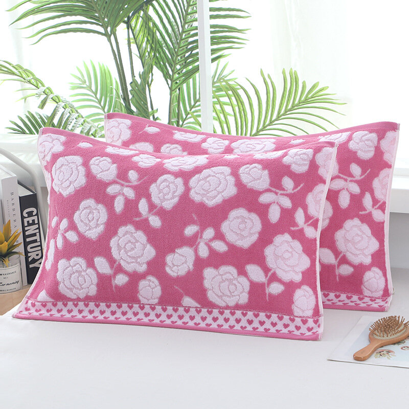 Набор подушек и полотенец из чистого хлопка, утолщенные и увеличенные, для взрослых, свадебные, полностью хлопковые, старинные махровые полотенца для дома, впитывающие пот