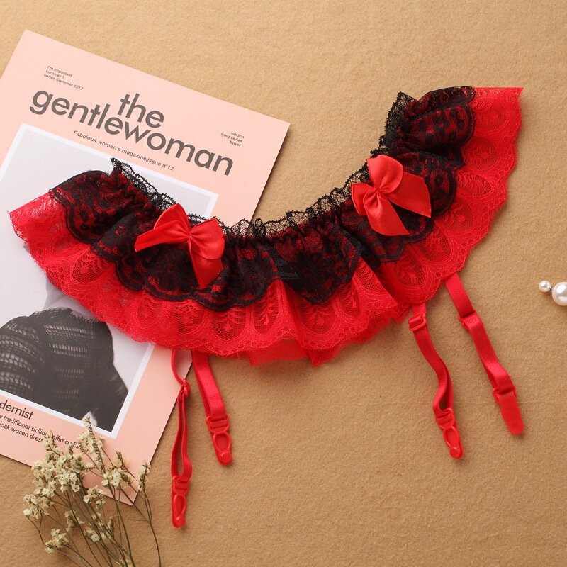 Европейский и американский сексуальный пояс для чулок, двойной слой кружева, соблазнительный пояс для чулок, комплект без трусиков 9922