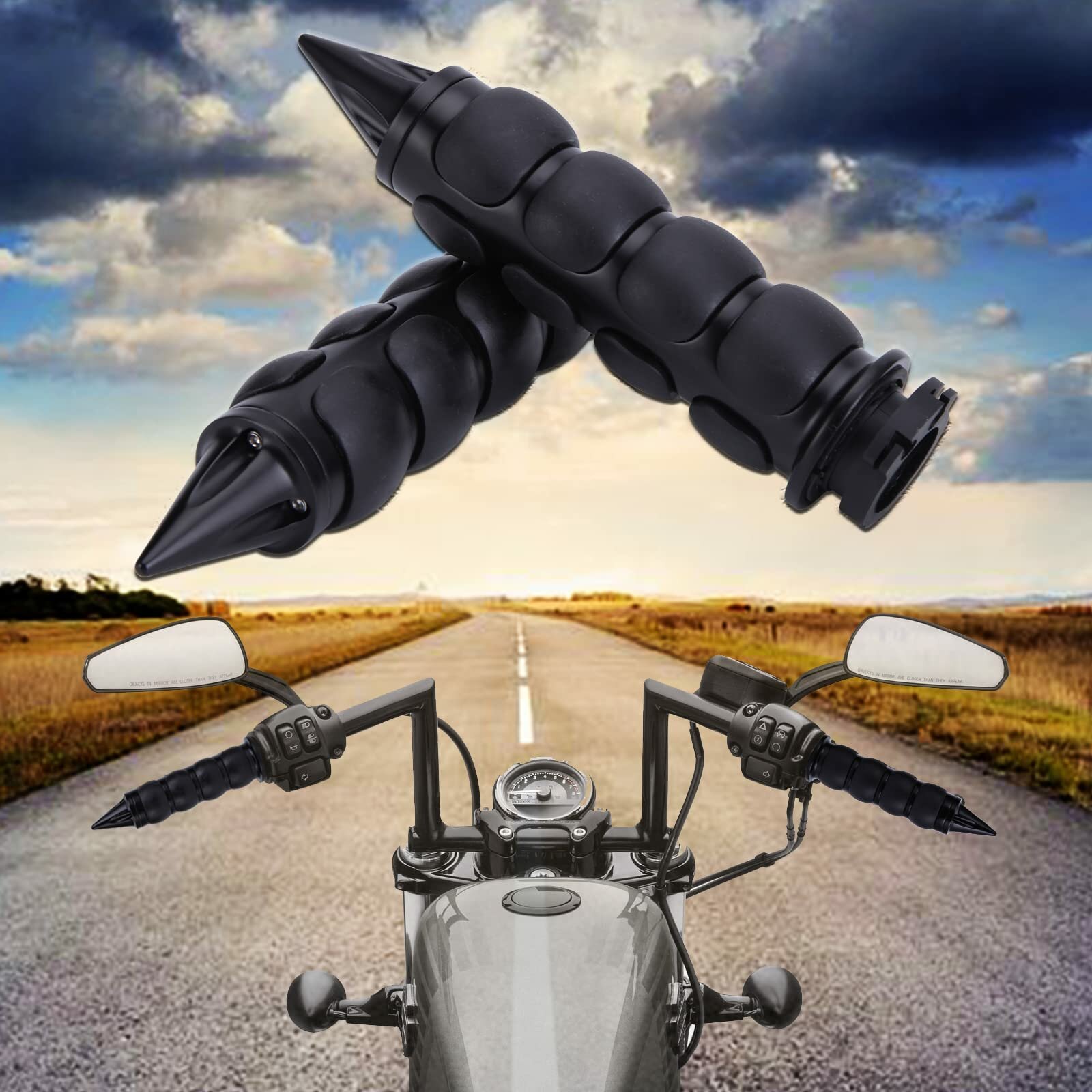 Мотоциклетные рули, Мотоциклетные перчатки для захвата 2 шт, 25-миллиметровые грипсы с силовым захватом для Harley Kawasaki Honda Suzuki
