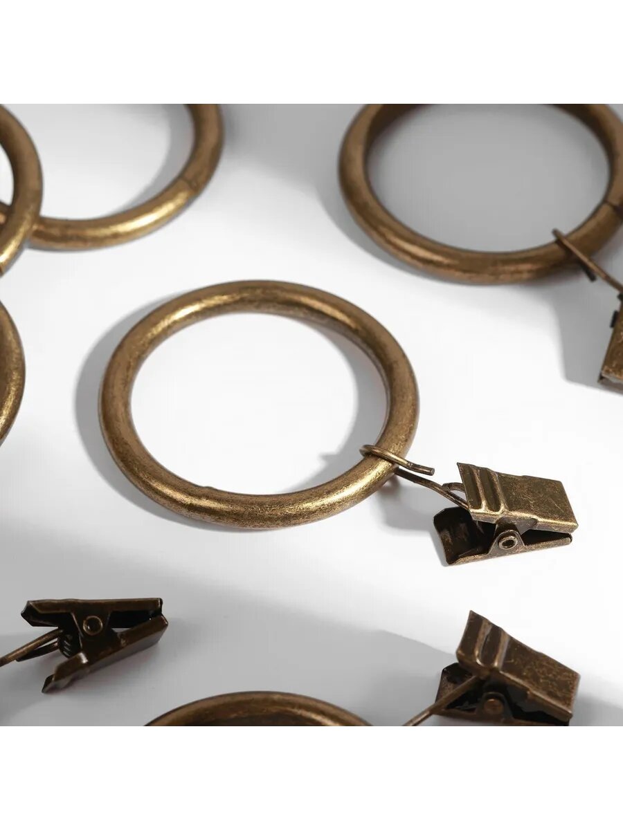 Кольца для штор с зажимом