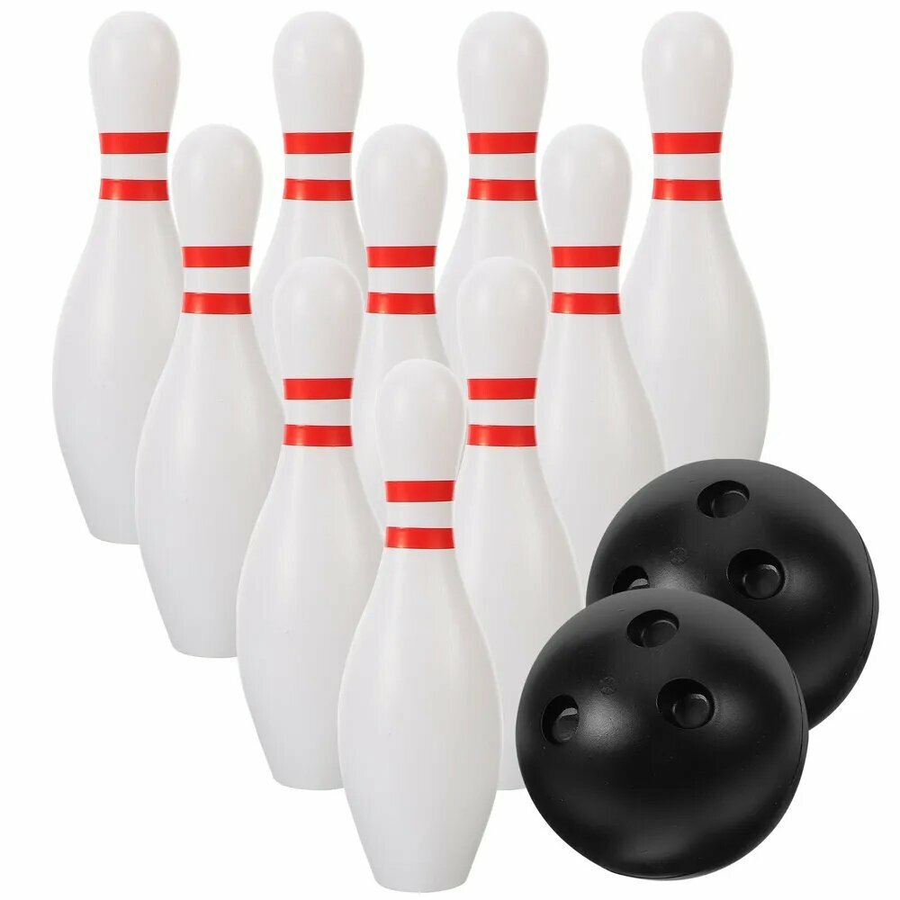 Набор для боулинга из пластика с красными шарами для игры детей